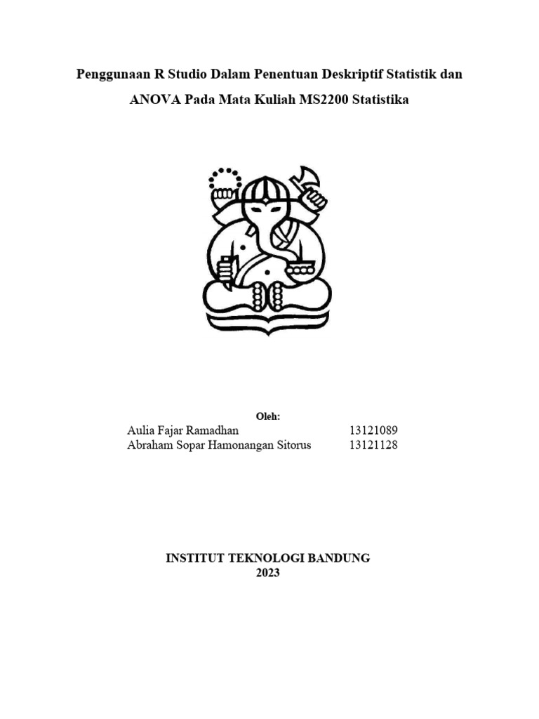 R Studio untuk Statistik dan ANOVA | PDF | Sains & Matematika ...