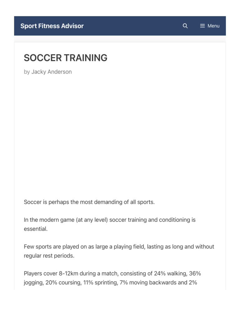 Soccer Training - Sport Fitness Advisor | PDF | Strength Training ...