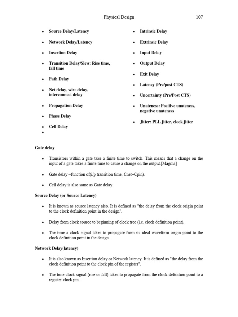 Physical Design Interview Complete 107 | PDF | Computers