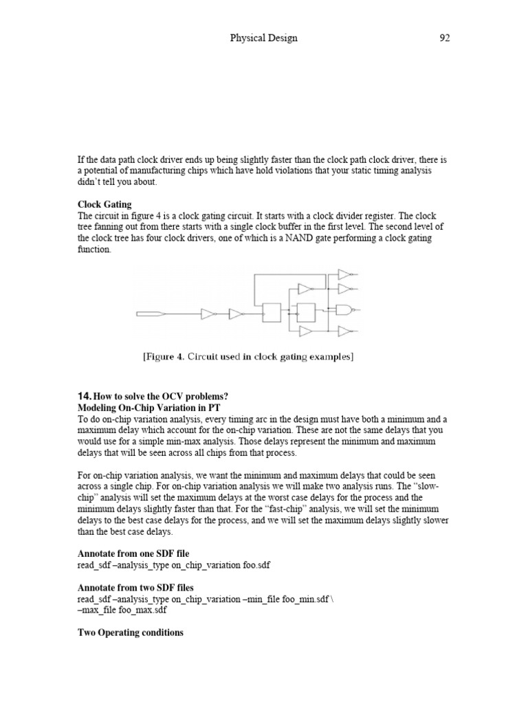 On-Chip Variation Analysis Techniques | PDF