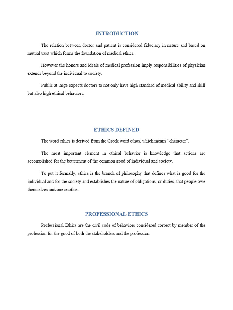 An Overview of Medical Ethics | PDF | Medical Ethics | Autonomy