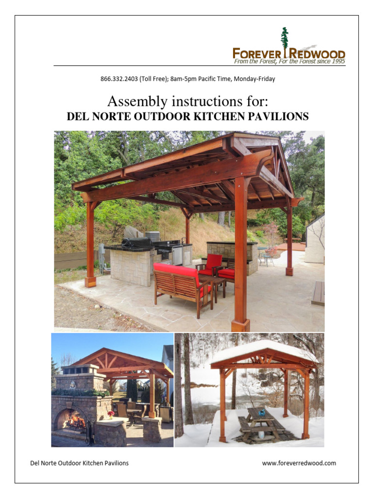 Del Norte Outdoor Kitchen Pavilion Plans | PDF | Screw | Nut (Hardware)