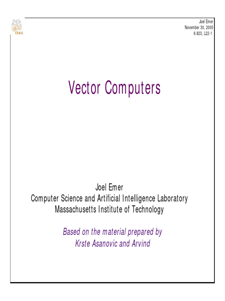 l22 Vector | PDF | Central Processing Unit | Supercomputer