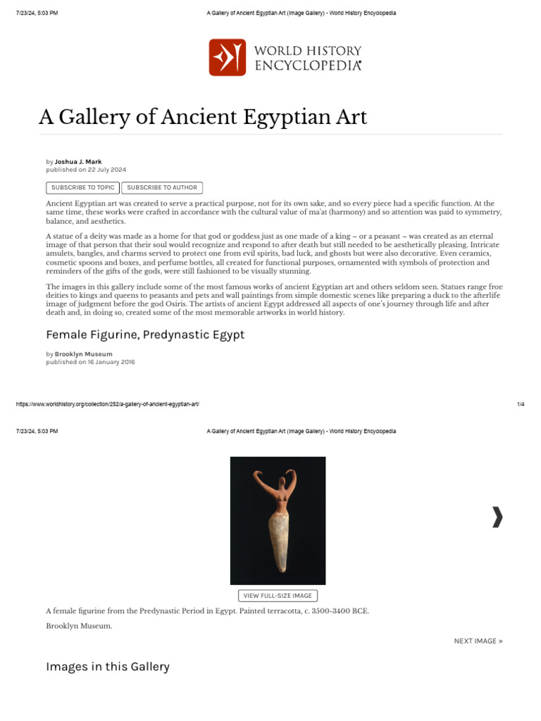 A Gallery of Ancient Egyptian Art (Image Gallery) - World History ...