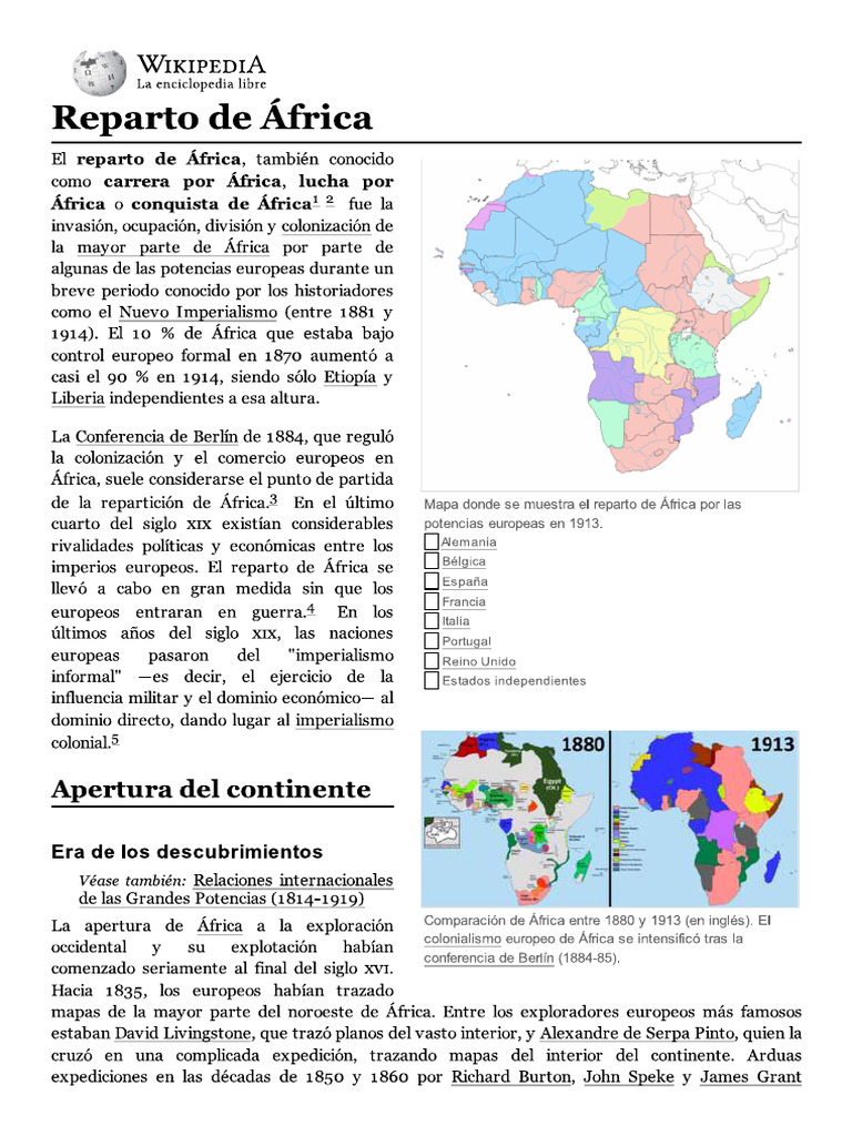 Reparto de África | PDF