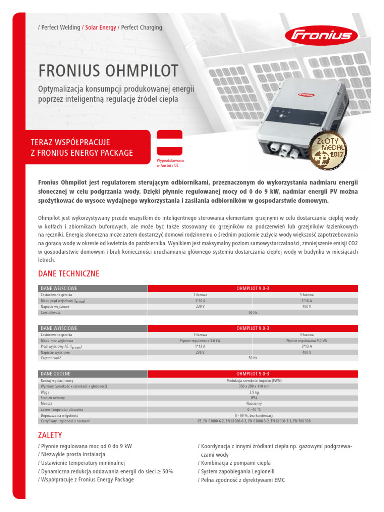 SE DS Fronius Ohmpilot PL | PDF