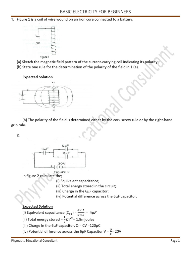 Basic Electricity For Beginners (ENGR. SAKIRULLAH) | PDF ...