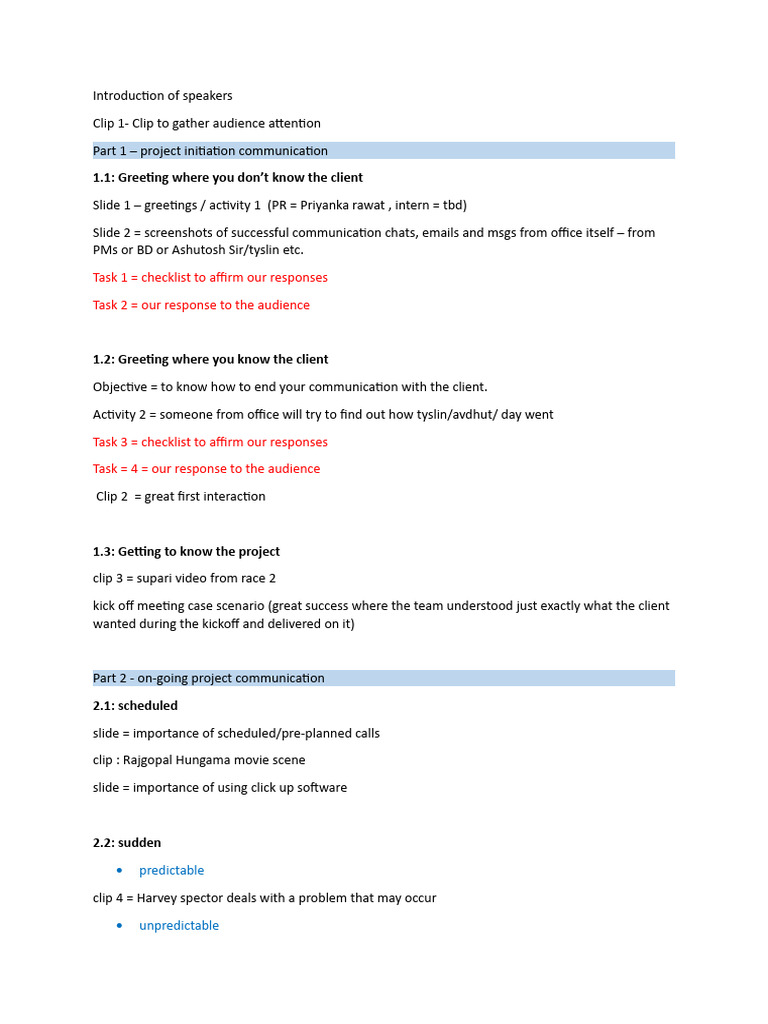 training topic flow | PDF