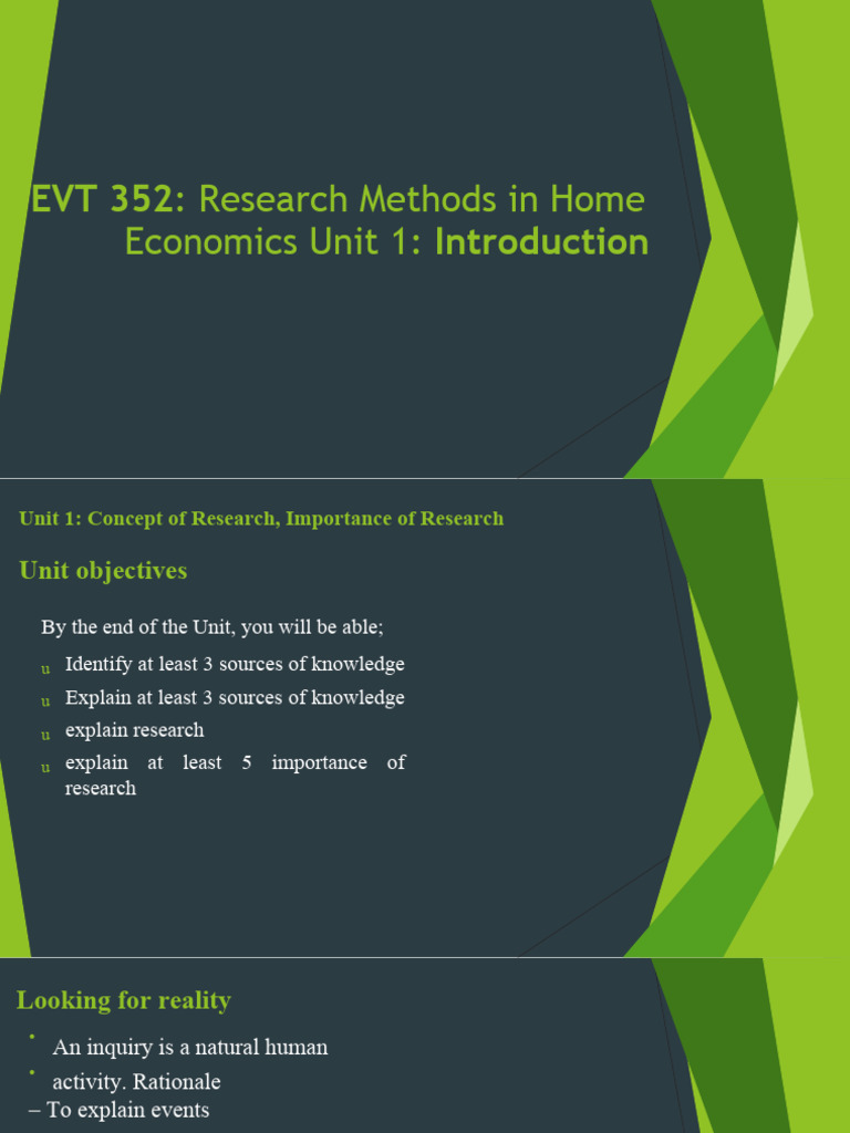 Research Unit 1 To 6 | PDF | Methodology | Theory