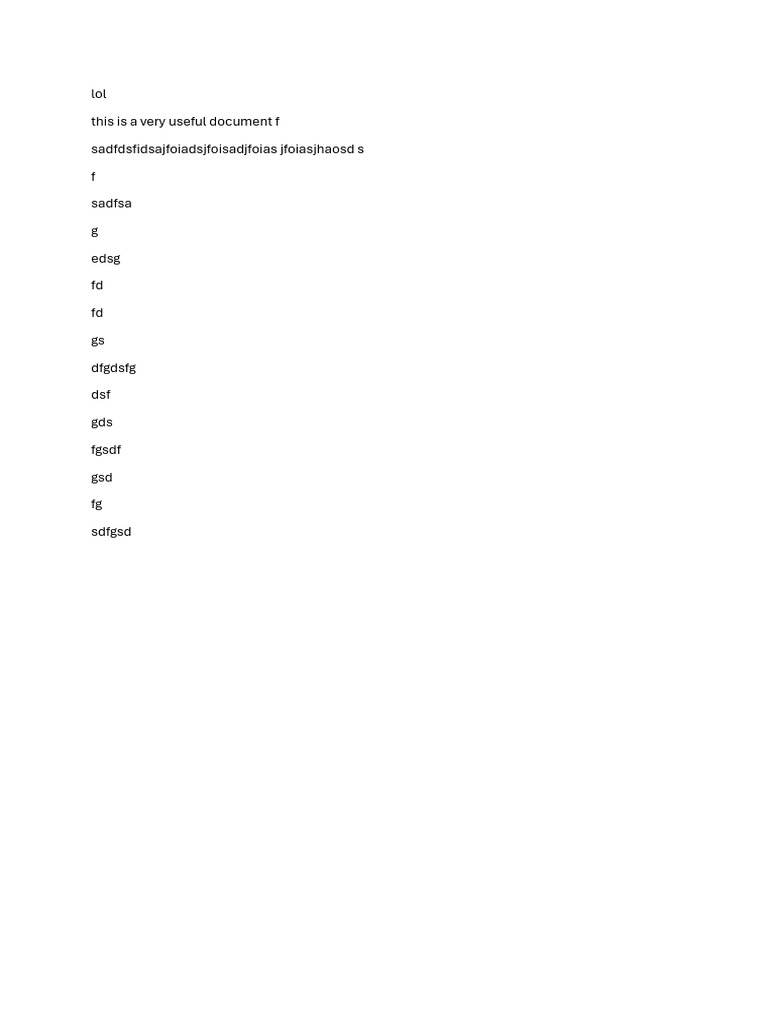 Very Useful Document | PDF