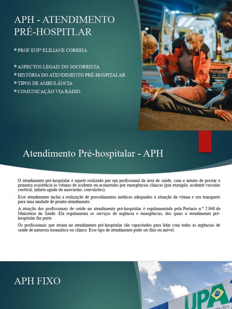 Historia Do Aph + Radio + Samu | PDF | Ambulância | Enfermagem