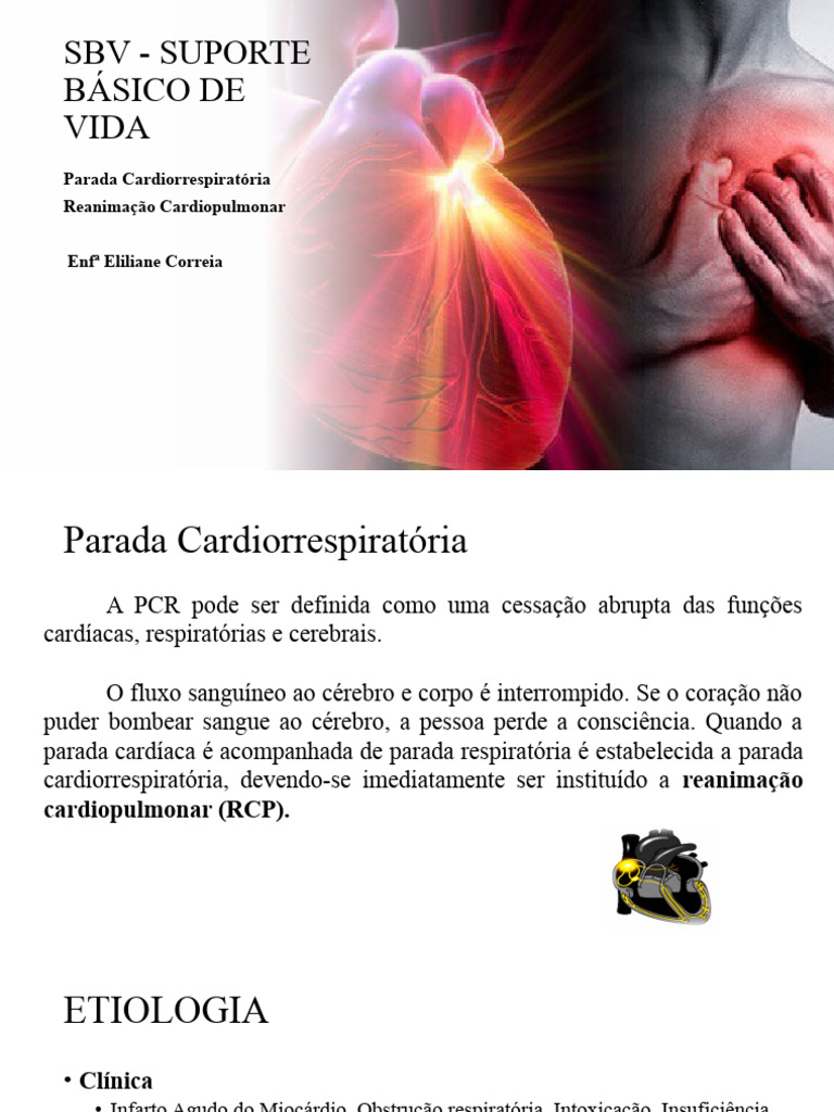 Suporte de Vida: Parada Cardiorrespiratória | PDF | Choque ...