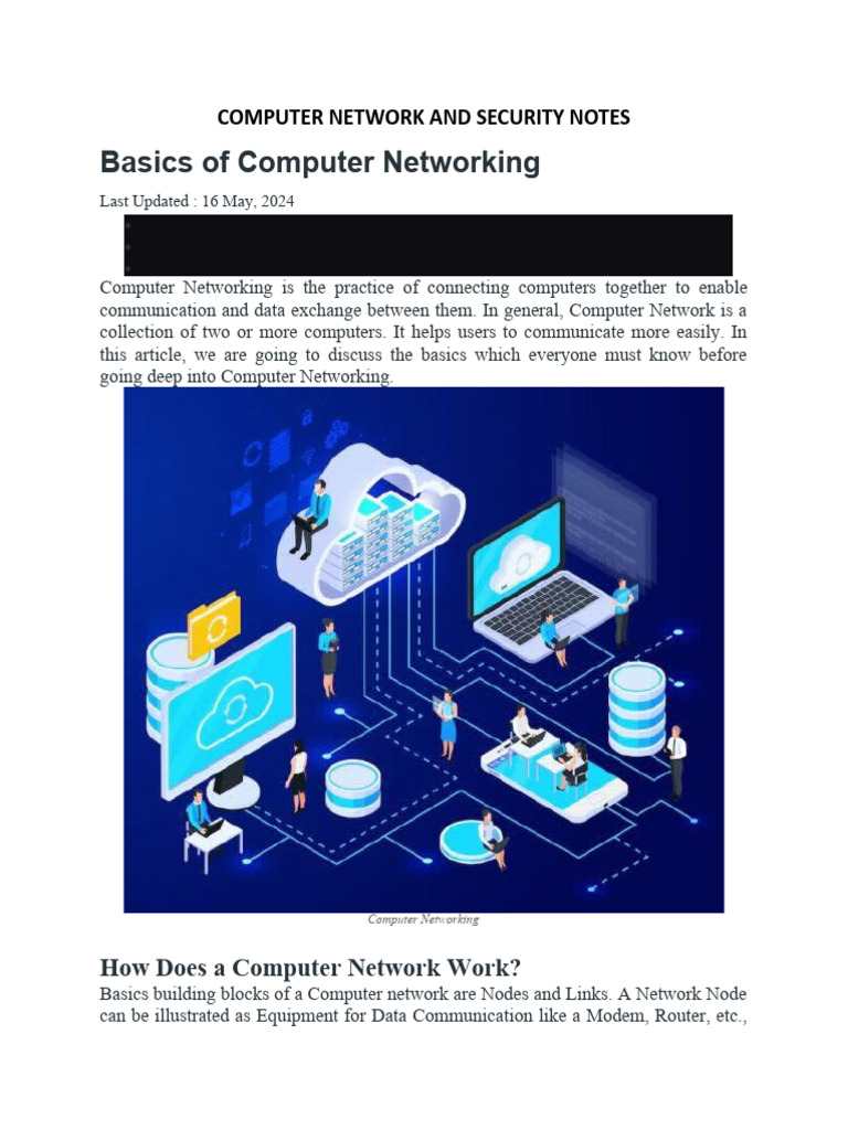 Computer Network and Security Notes | PDF | Computer Network | Network ...