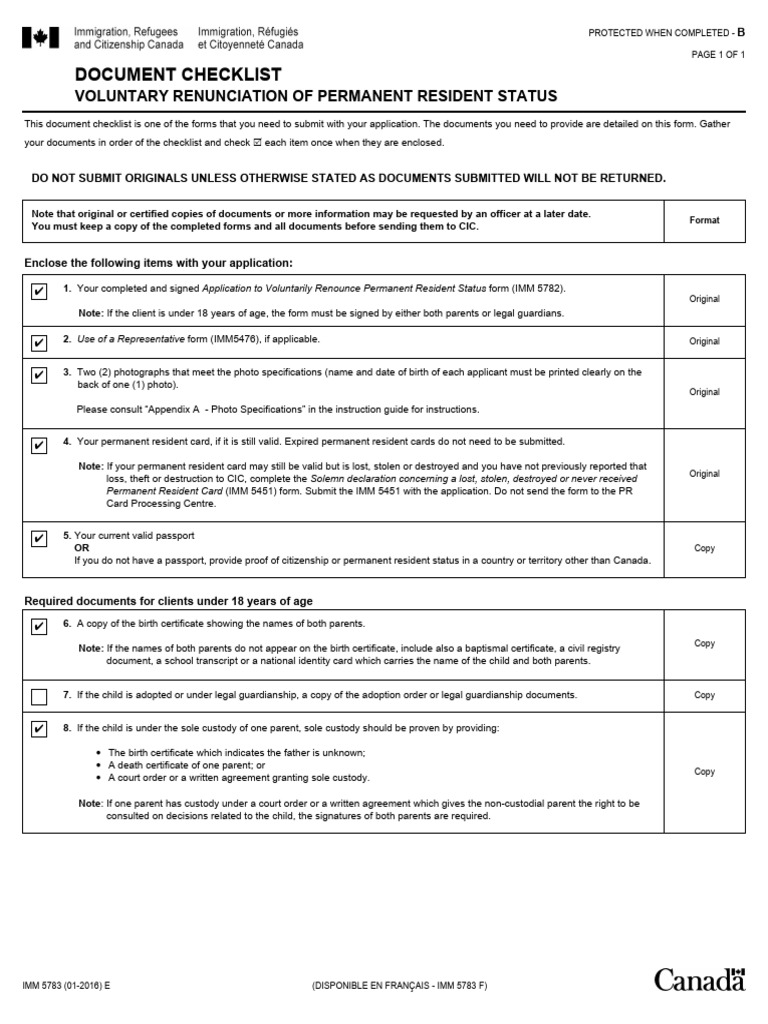 18 Imm5783e | PDF | Child Custody | Birth Certificate