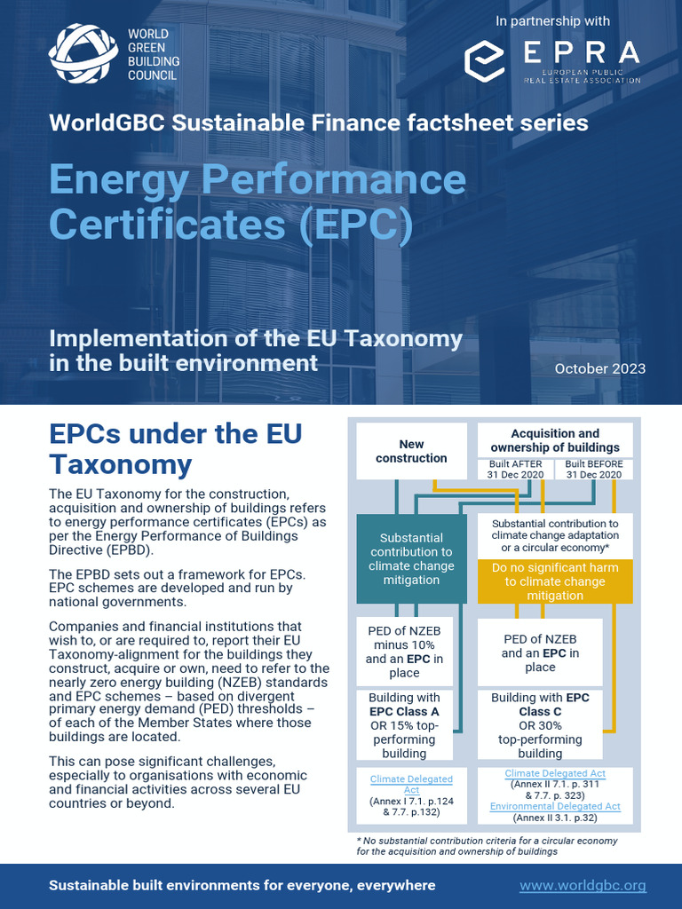 SFTF Factsheet EPC | PDF | Natural Environment | Economies