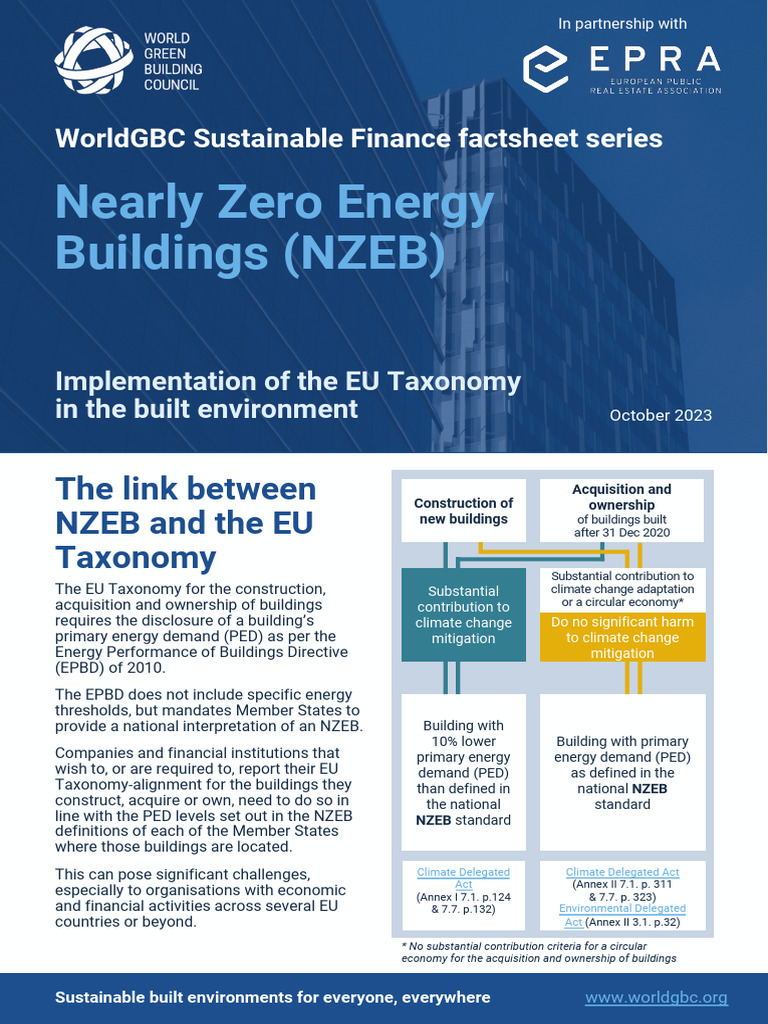 SFTF_Factsheet_NZEB | PDF | Global Environmental Issues | Environmental ...