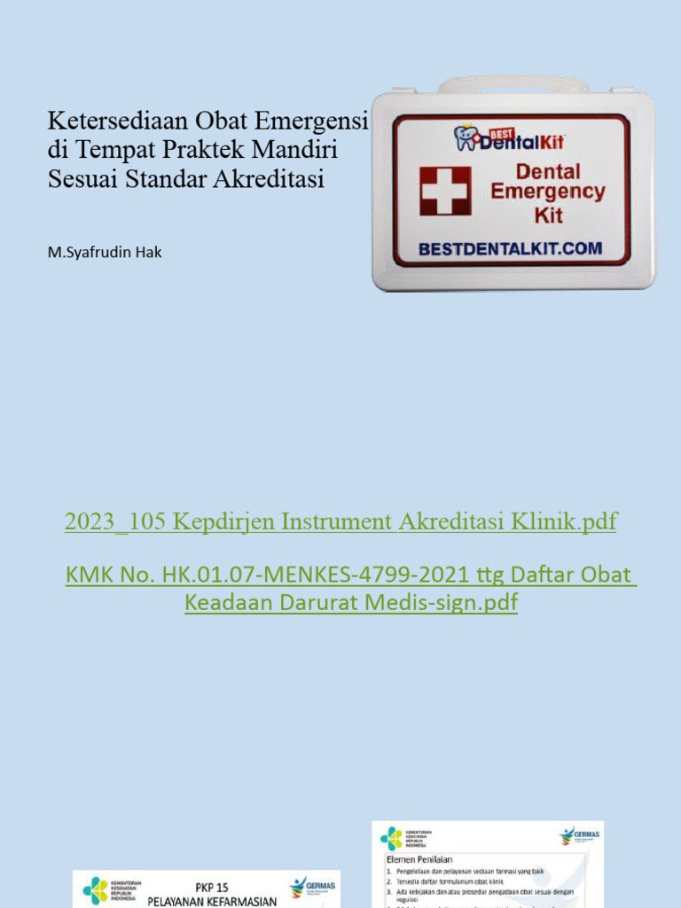 Obat Emergensi untuk Praktek Mandiri | PDF | Kesehatan Holistik | Sains ...