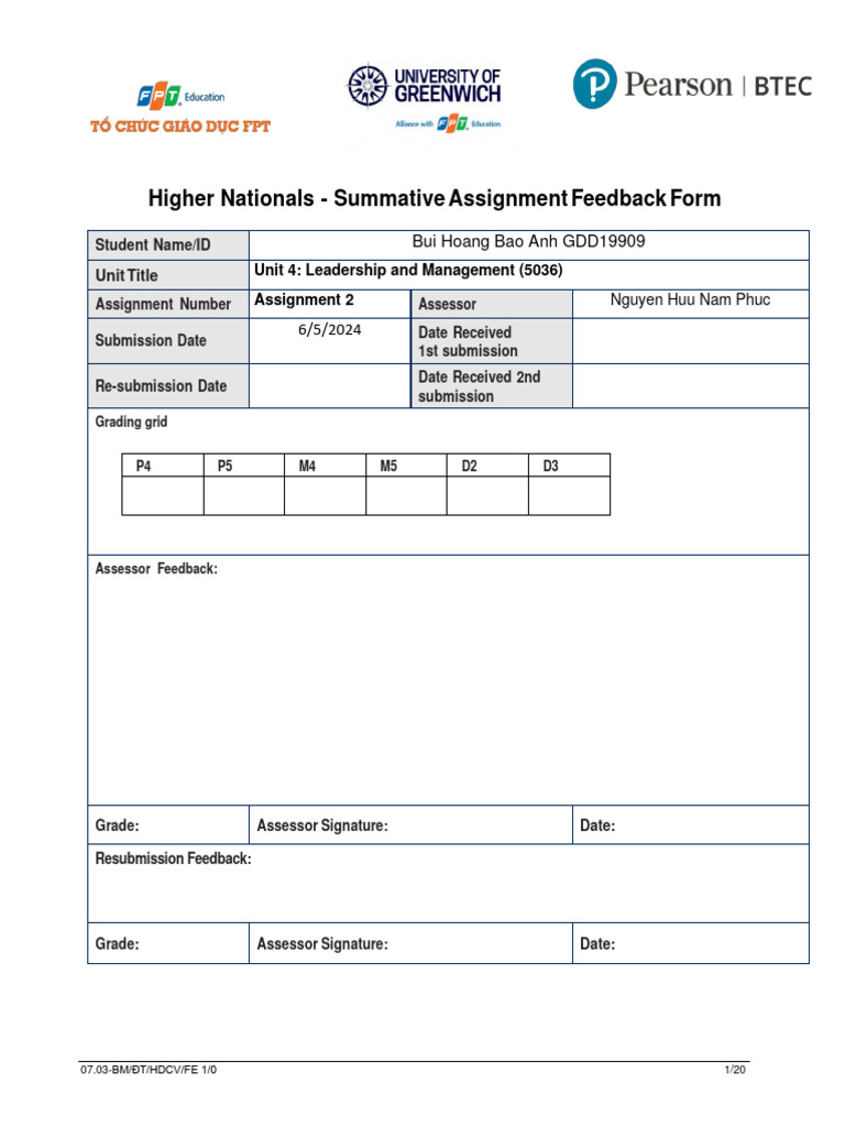 5036 - Assignment 2 - Bui Hoang Bao Anh - GDD19909 | PDF | Motivation | Motivational