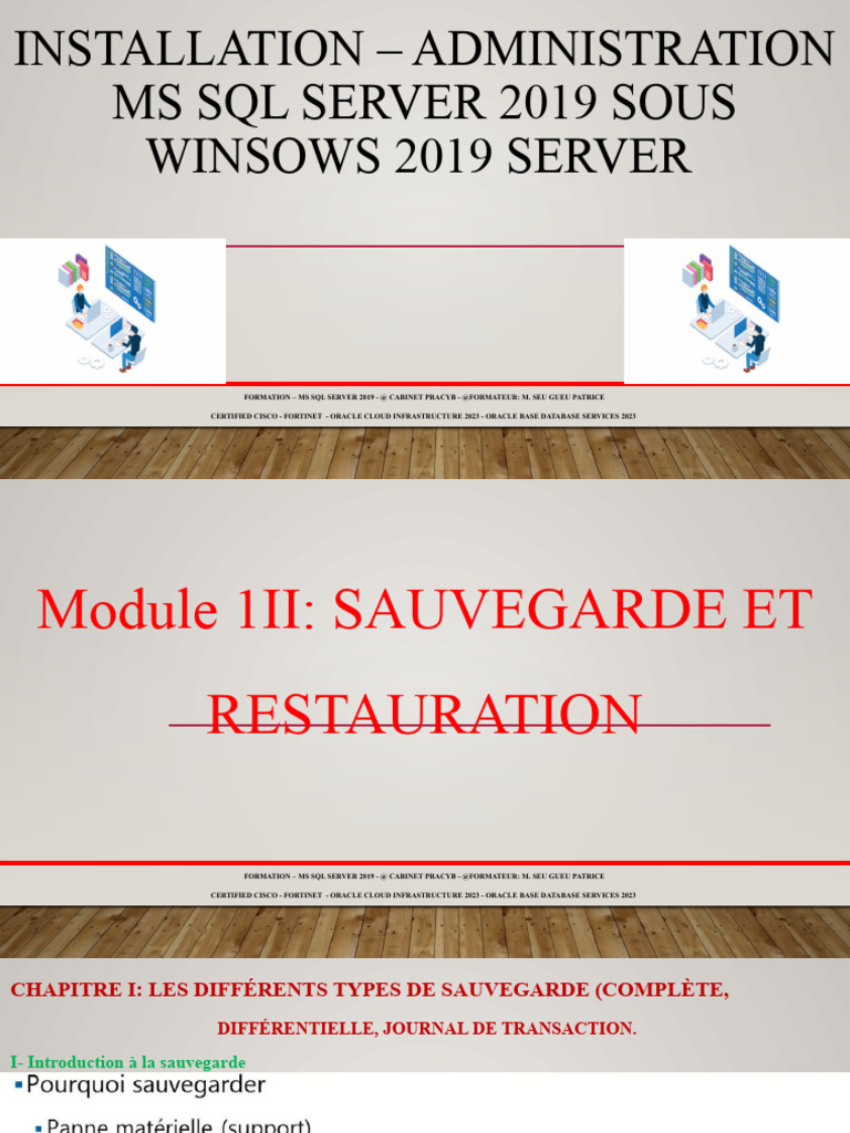 Formation - MS SQL SERVER 2019 - @PRACYB - MAI 2024 - P03 | PDF | Oracle Corporation | Sql