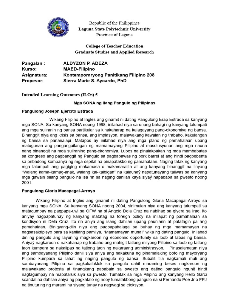 ADEZA - Aldyzon ILO 5 | PDF