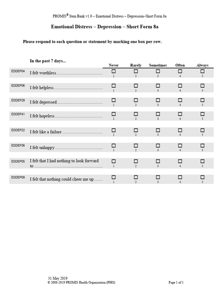 Depression 8a | PDF | Psychology | Emotions