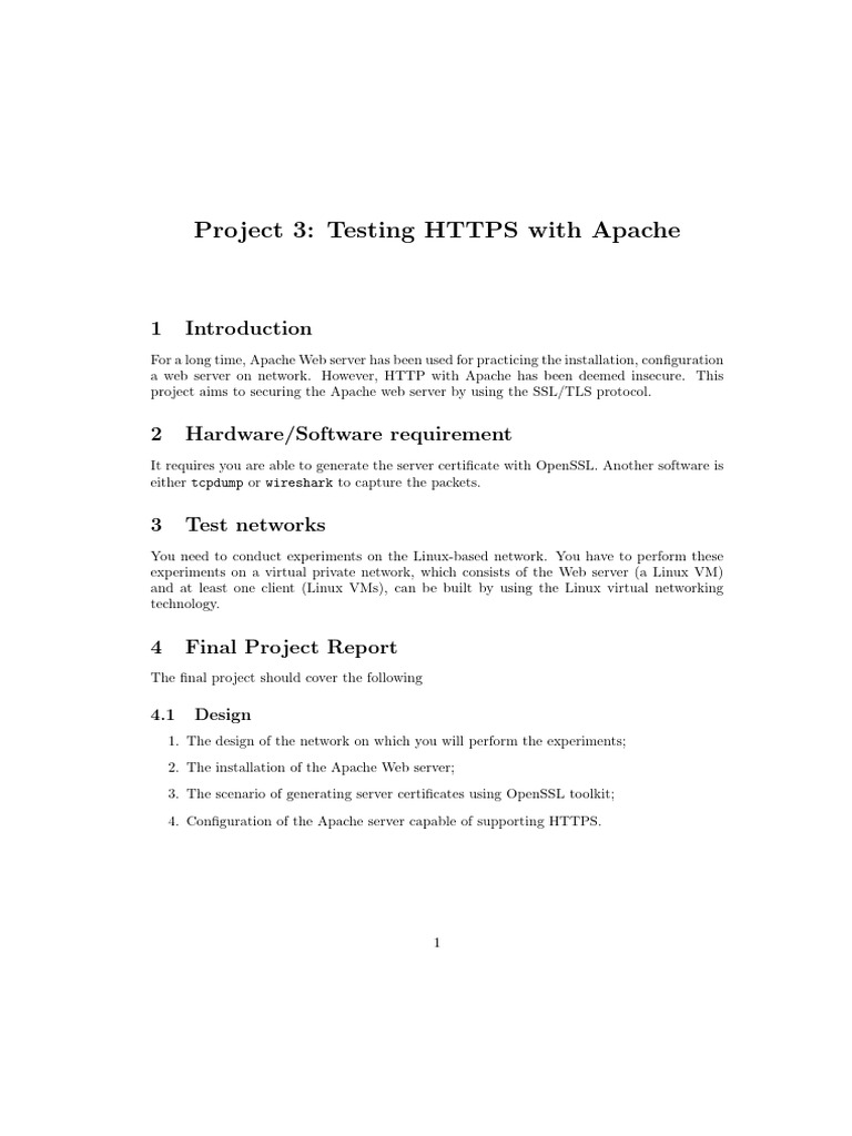 Securing Apache with HTTPS Testing | PDF | Home & Garden | Computers