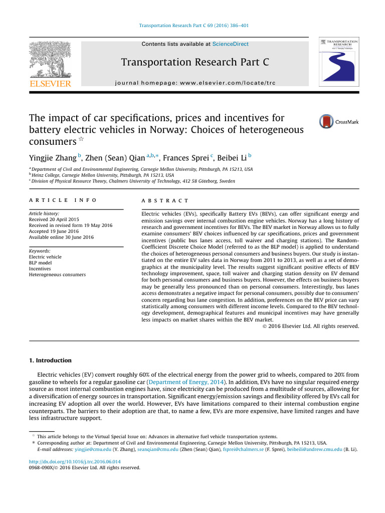 Transportation Research Part C: Yingjie Zhang, Zhen (Sean) Qian ...