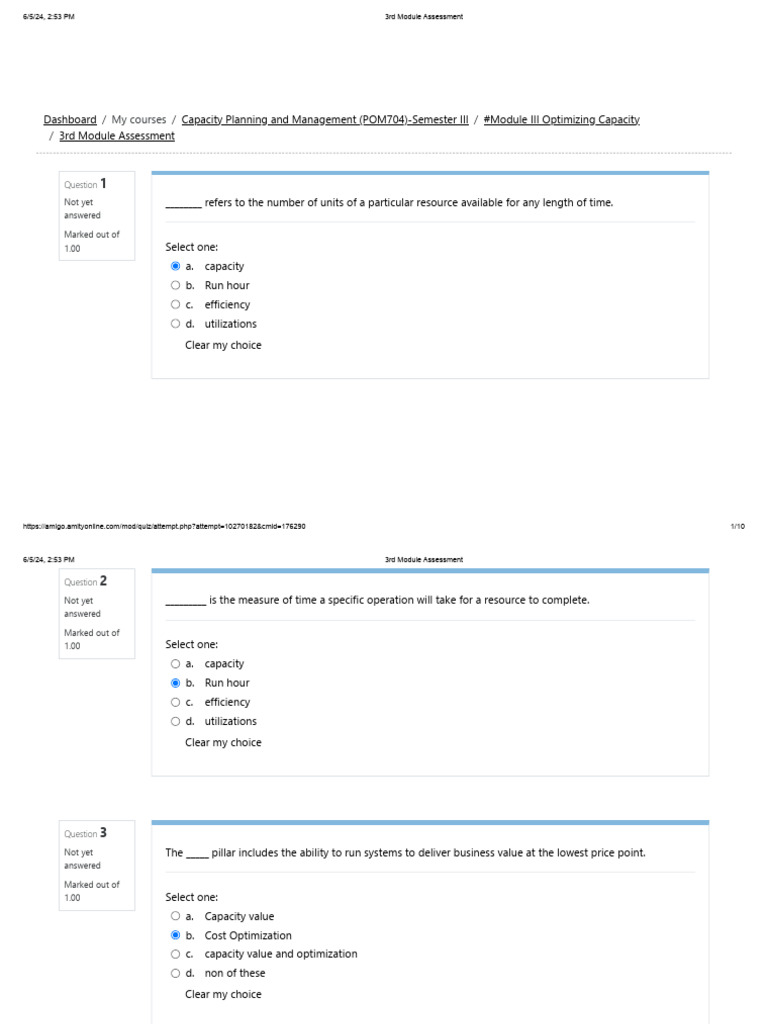 3rd Assessment (Capacity Palnning & Management) 28 MARKS | PDF | Value ... 3rd Assessment (Capacity Palnning & Management) 28 MARKS | PDF | Value ...