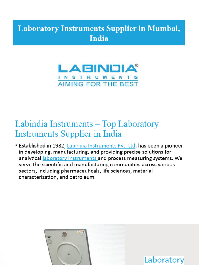 Laboratory Instrument Manufacture & Supplier in India - Labindia ...