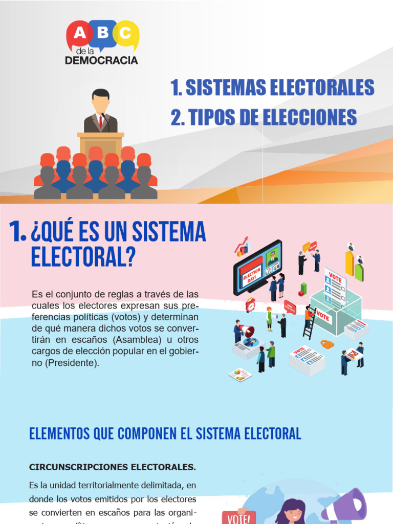 Sistemas Electorales y Tipos de Elecciones | PDF | Distrito electoral ...