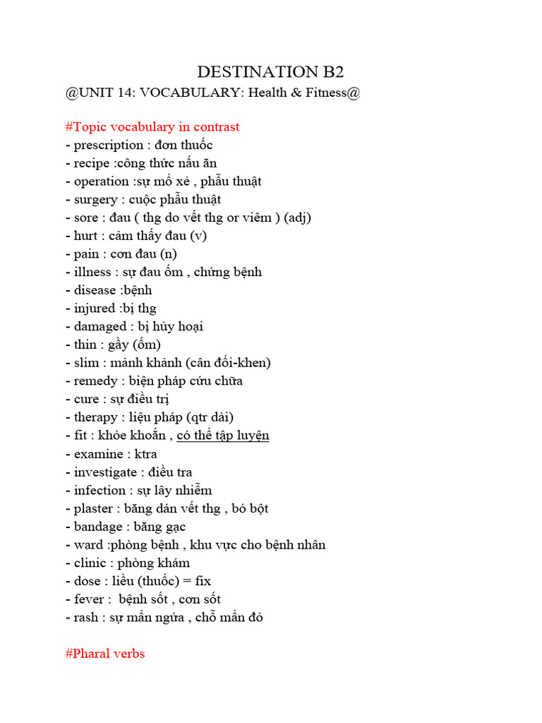 Destination B2 - Unit 14 | PDF