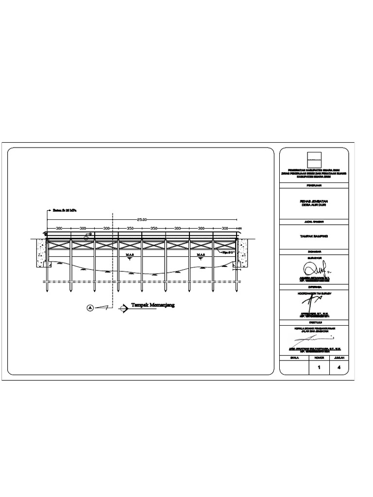 Gambar Rehab Jembatan Desa Aur Duri | PDF