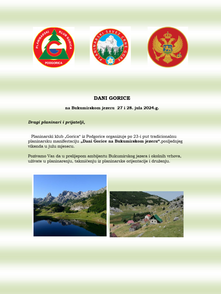 Dani Gorice 2024 | PDF