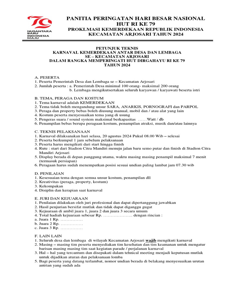 Juknis Karnaval | PDF | Perjalanan