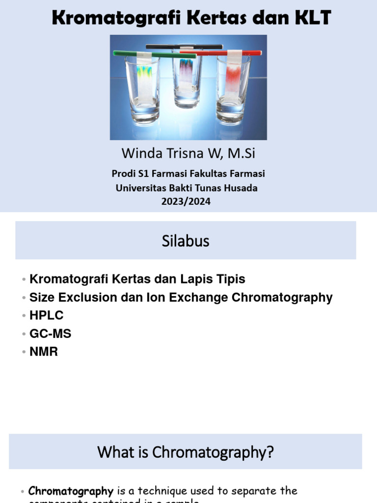 KROMATOGRAFI KERTAS DAN KLT | Download Free PDF | Chromatography | Thin ...