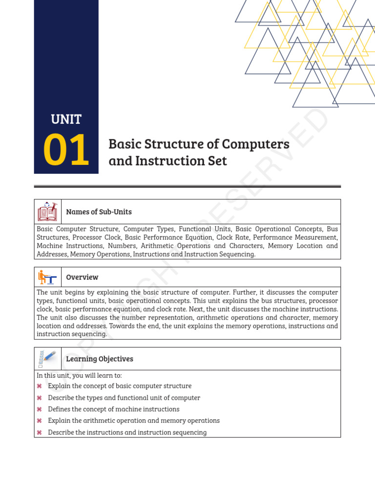 MCA Computer Organization Architecture 01-Merged | PDF | Central Processing Unit | Computer Data ...