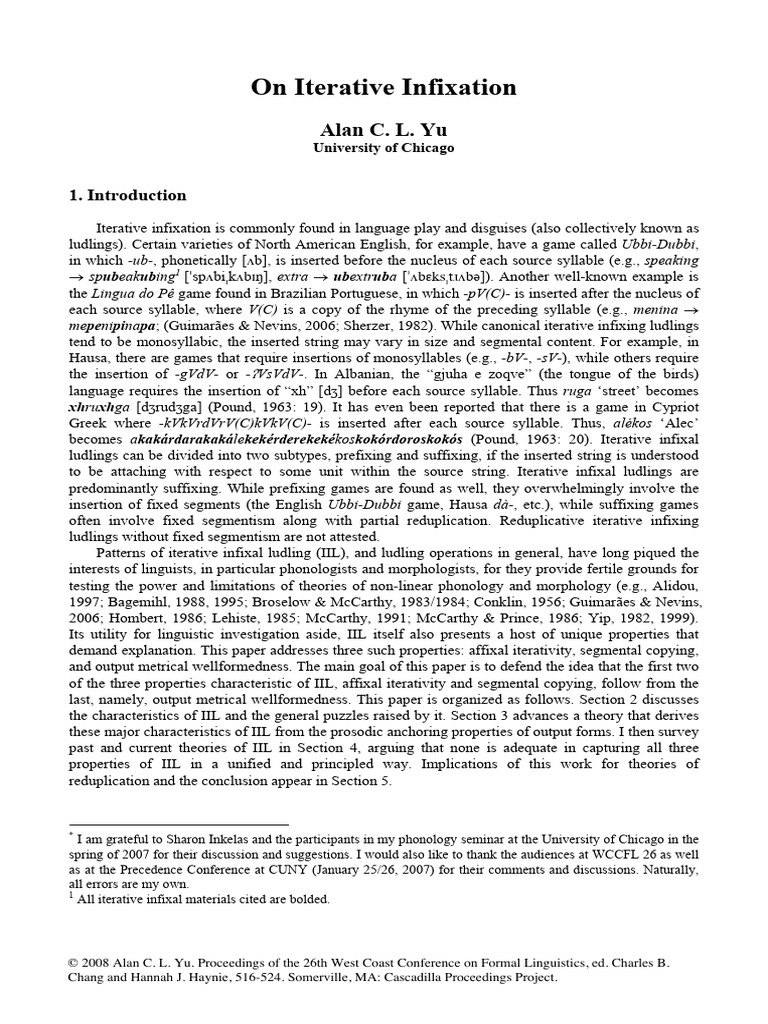 On Iterative Infixation | PDF | Syllable | Stress (Linguistics)