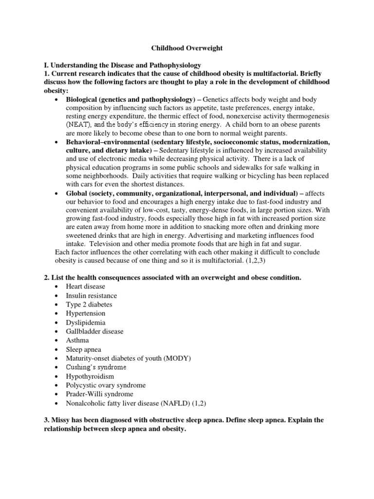 Childhood Obesity Case Study Analysis | PDF | Obesity | Diabetes ...