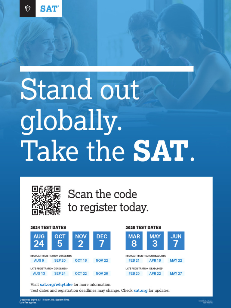 Sat International Test Dates Flyer | PDF