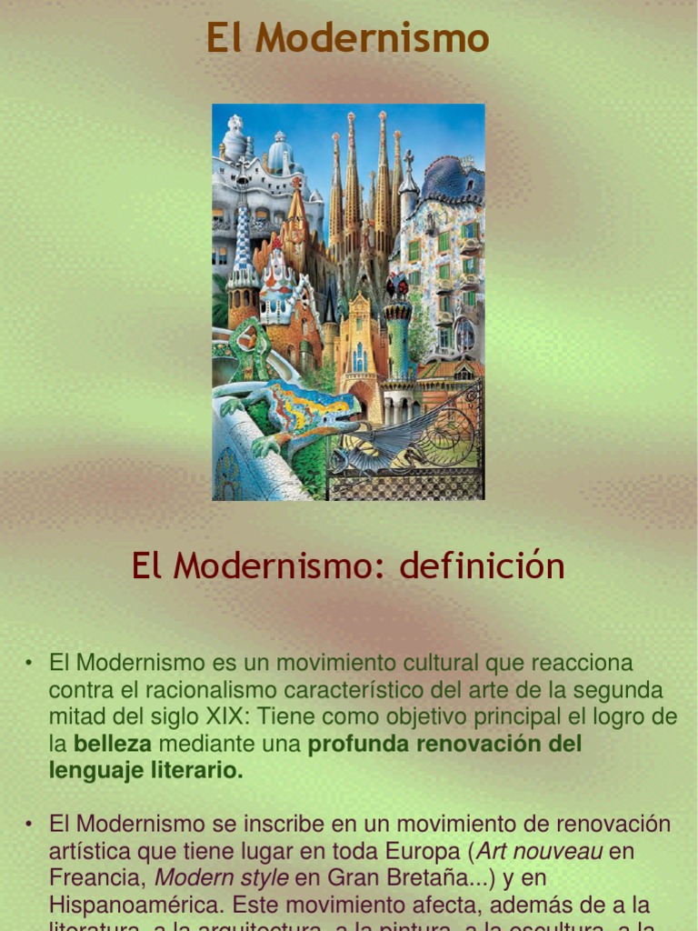 El Modernismo | PDF | Metro (poesía) | Poesía