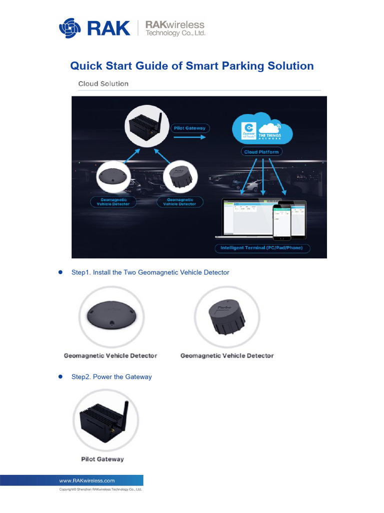 Smart Parking Solution Guide | PDF | Mobile App | Gateway ...