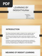 Wolfgang Kohler | PDF | Insight | Learning