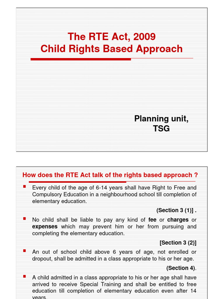 Child Right Based Approach RTE | PDF | Teachers | Justice