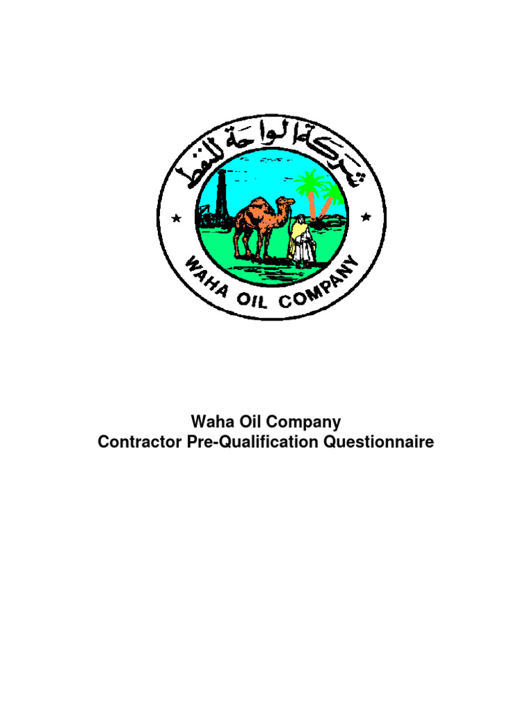 WOC PQ Questionaire Template | PDF | Banks | Business