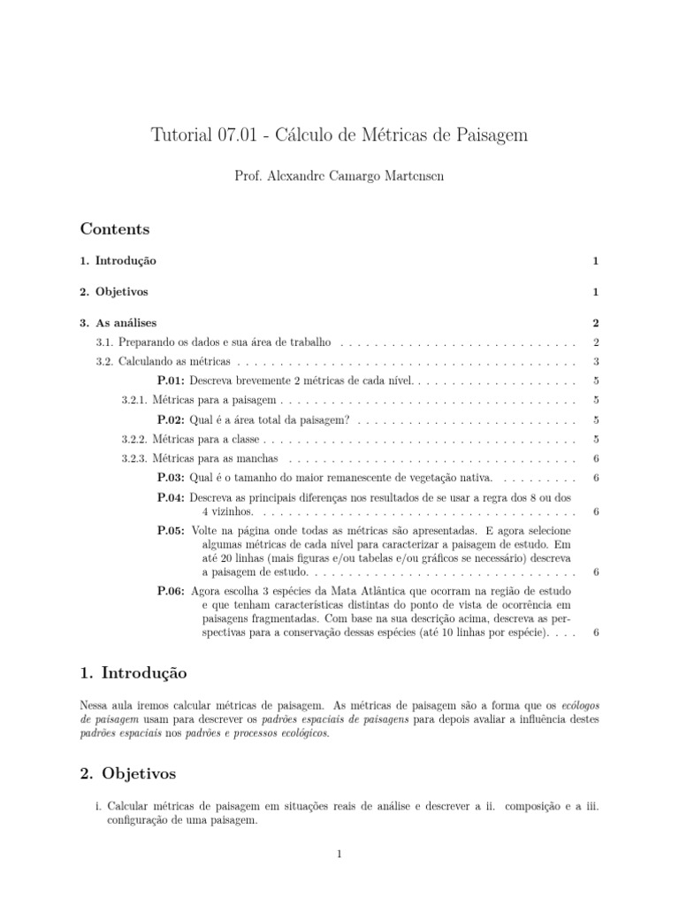 tutorial_07_01_calculo_de_metricas | PDF | Paisagem