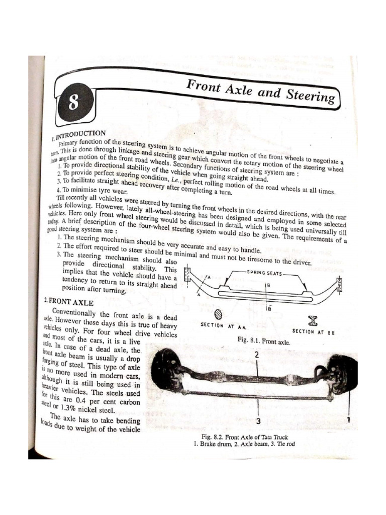Front Axle and Types | PDF