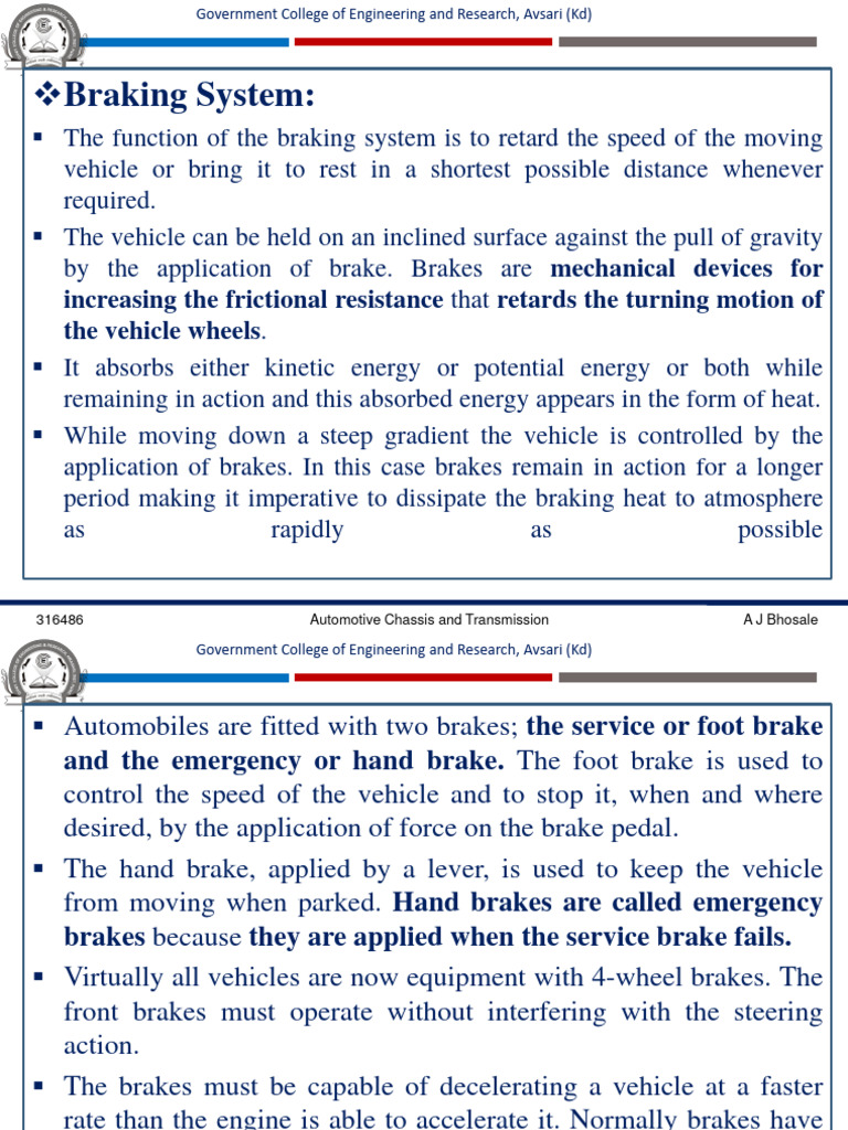 Braking System | PDF | Brake | Friction