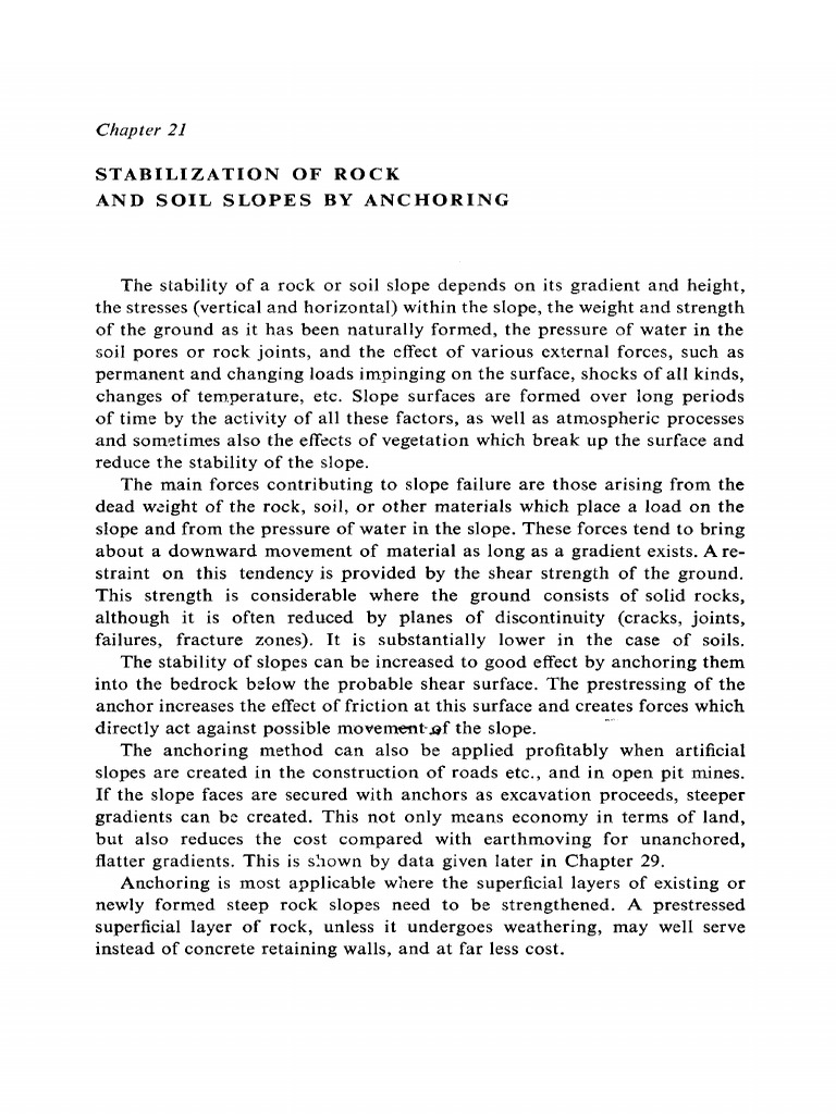 Rock and Soil Slope Stabilization Techniques | PDF | Applied And ...
