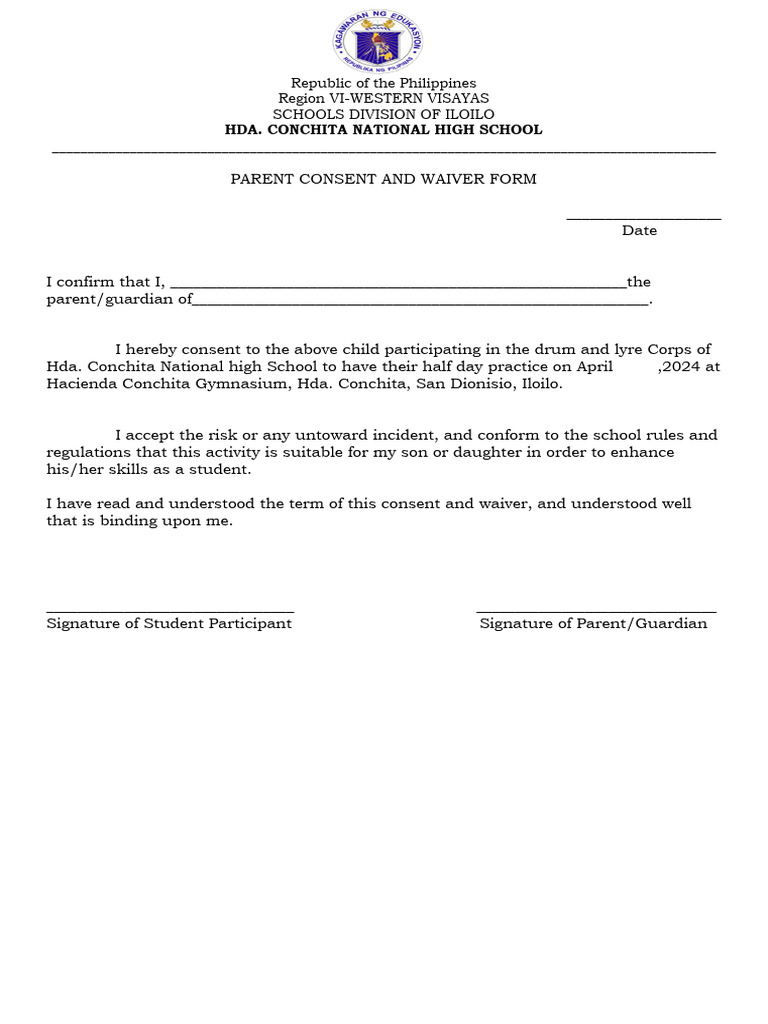 Parent Consent For DLC - 092104 | PDF | Family