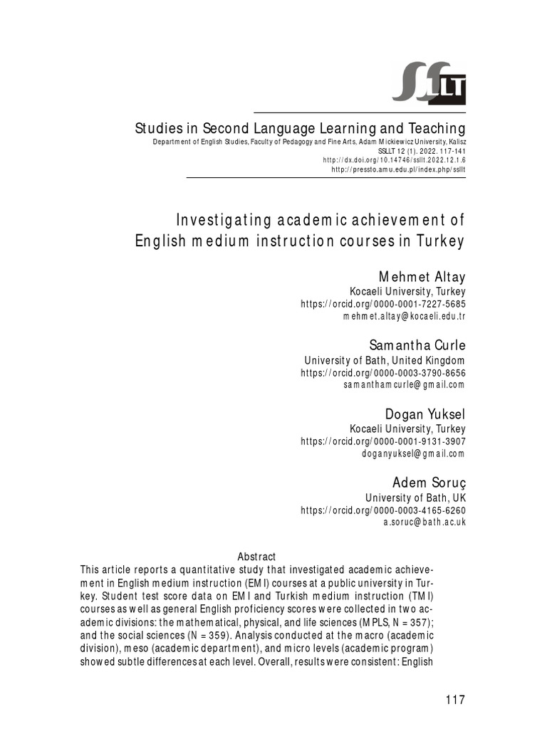 Investigating Academic Achievement | PDF | Second Language | Knowledge